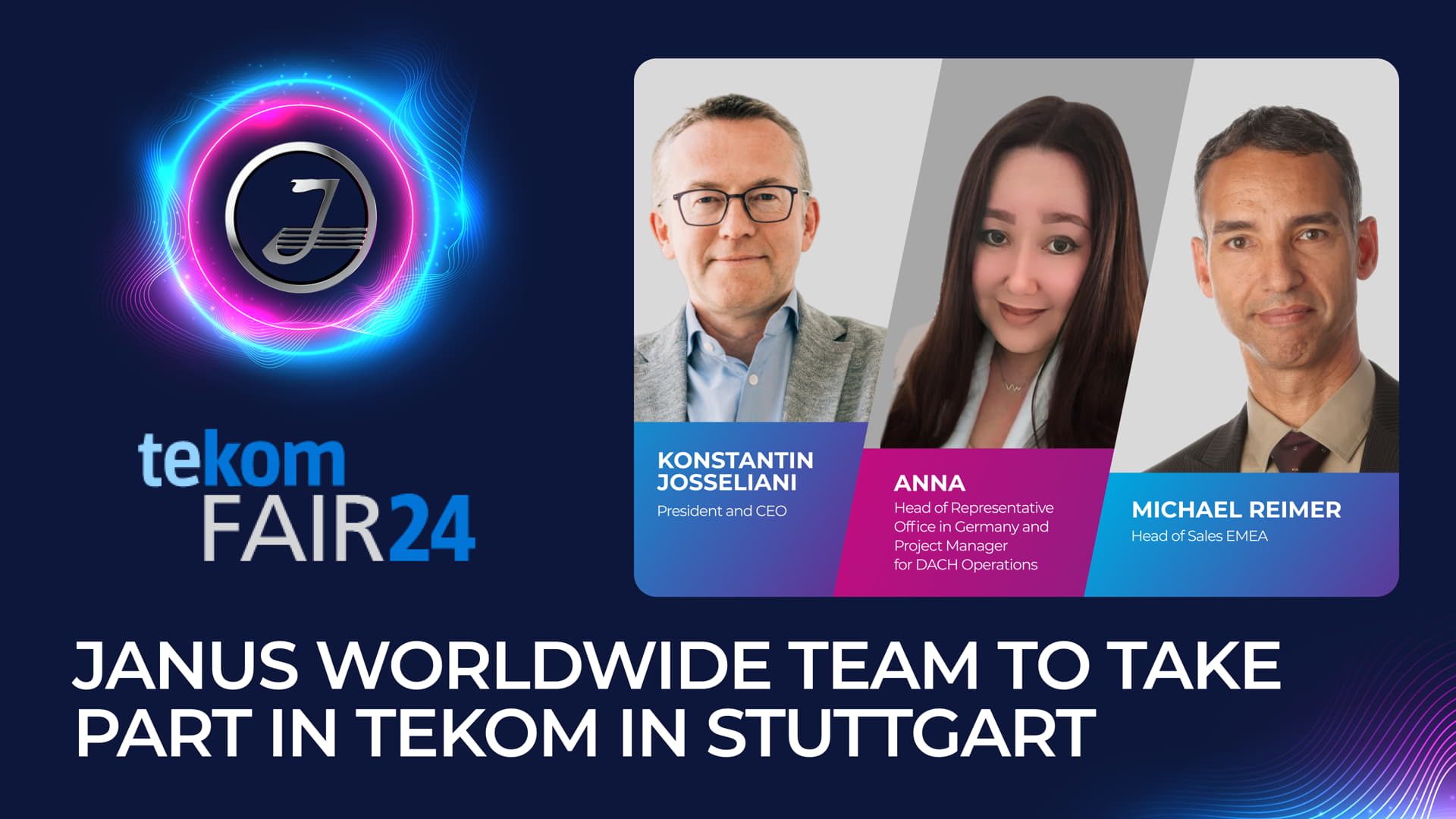 Janus Worldwide at Tekom 2024 - Meet Our Team in Stuttgart